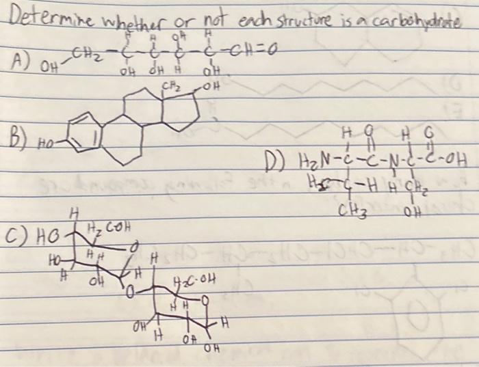 Solved Determine whether or not each structure is a | Chegg.com