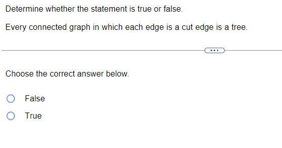 Solved Determine whether the statement is true or | Chegg.com