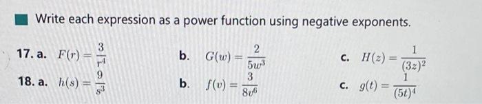 Solved Write each expression as a power function using | Chegg.com