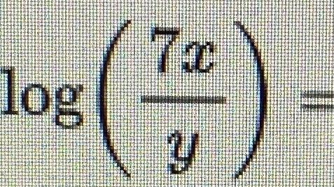 Solved log(7xy)= | Chegg.com