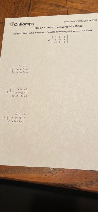 Solved OnRamps EXPERIENCE COLLEGE BEFORE HW 2.4.1: Using the | Chegg.com