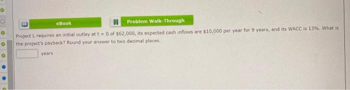Solved cBook Problem Walk-Through Project L requires an | Chegg.com