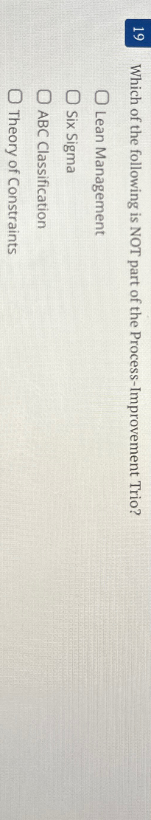 Solved 19 ﻿Which of the following is NOT part of the | Chegg.com