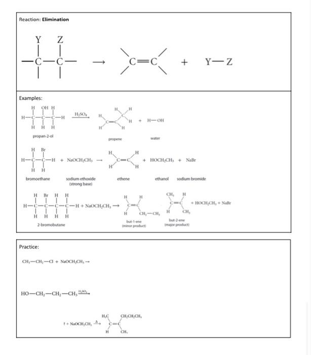 Solved Organic Reactions Examine the examples, and summarize | Chegg.com