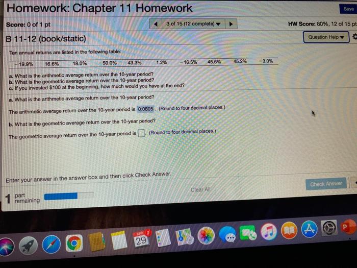 Solved Save Homework Chapter 11 Homework Score 0 Of 1 Pt 3