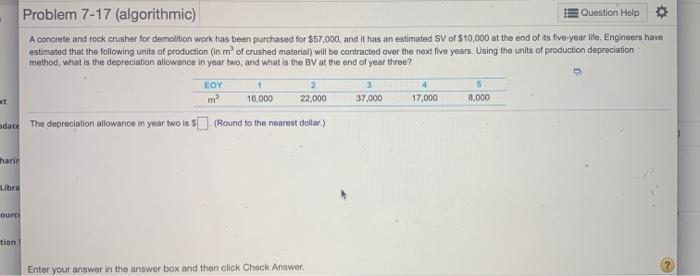 Solved Problem 7-17 (algorithmic) Question Help A concrete | Chegg.com Solved Problem 7-17 (algorithmic) Question Help A concrete | Chegg.com