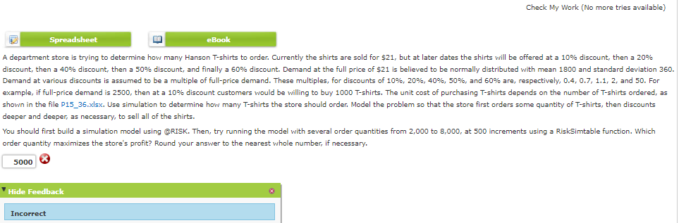 Solved Check My Work (No more tries available)deeper and | Chegg.com