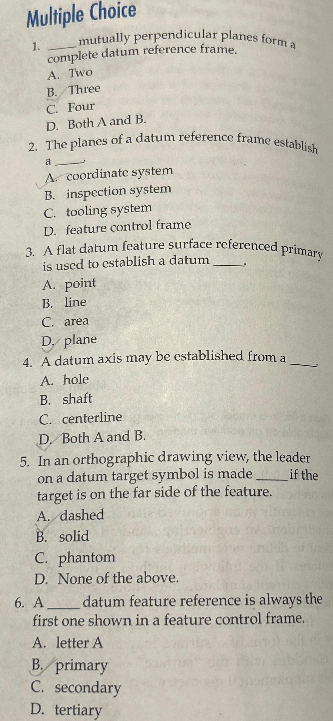 Solved Multiple Choicemutually perpendicular planes form a | Chegg.com