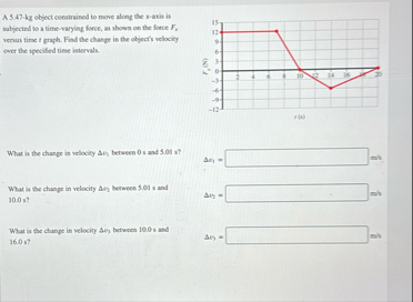 Solved A 5.47.kg ﻿ebject constrained to move along the | Chegg.com