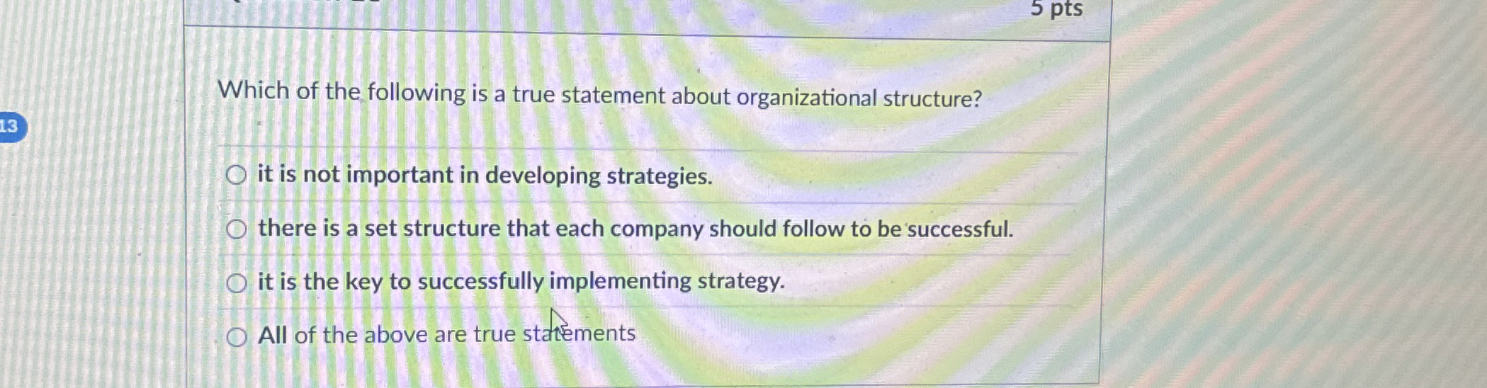 Solved Which of the following is a true statement about | Chegg.com