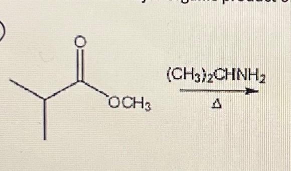 Solved Δ(CH3)2CHNH2 | Chegg.com