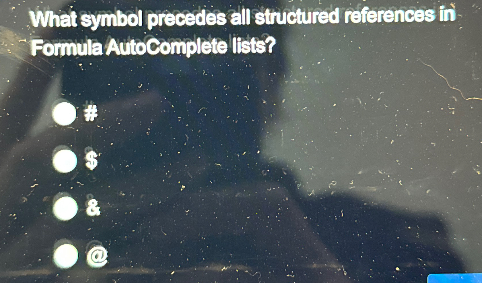 Solved What symbol precedes all structured references ifi | Chegg.com