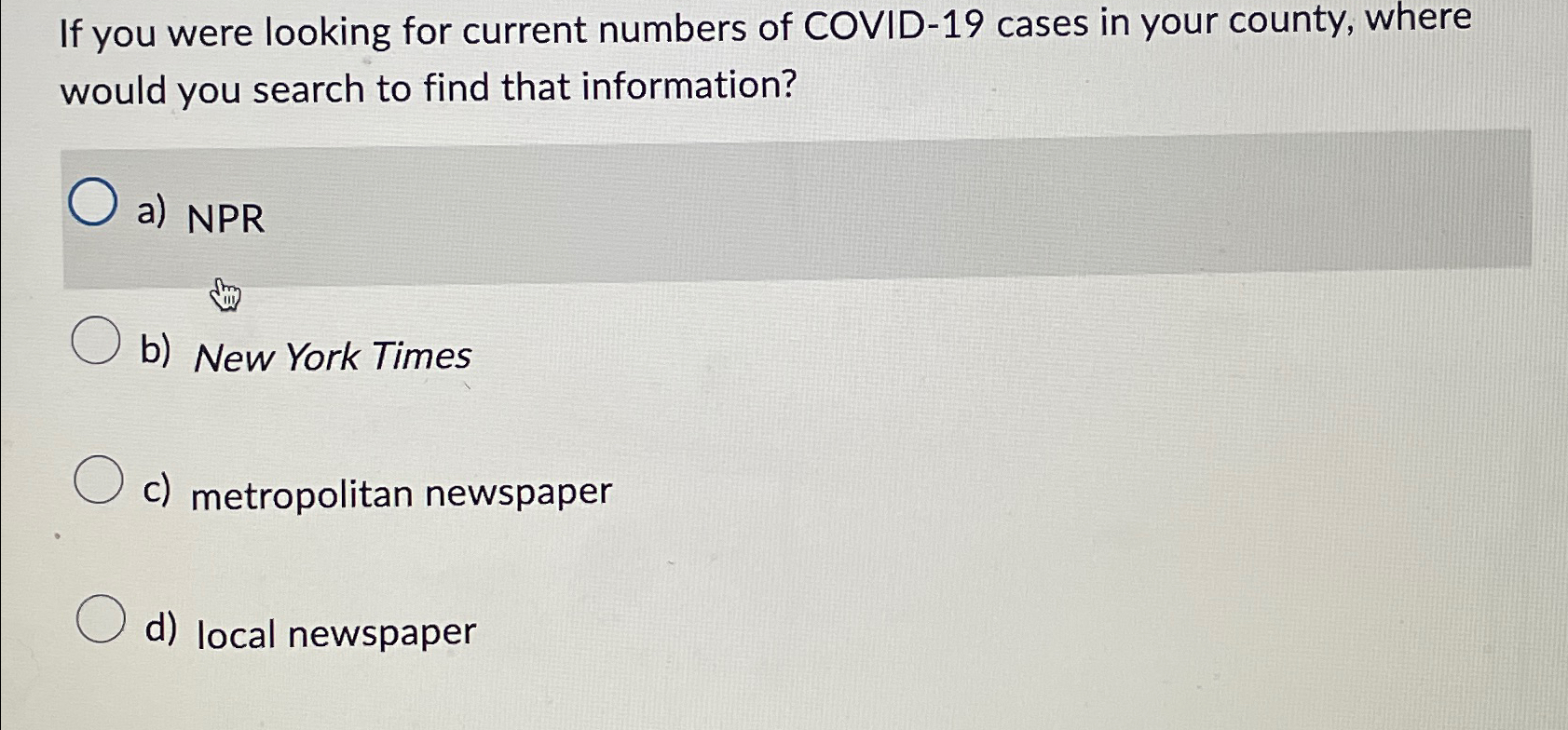 Solved If you were looking for current numbers of COVID-19 | Chegg.com
