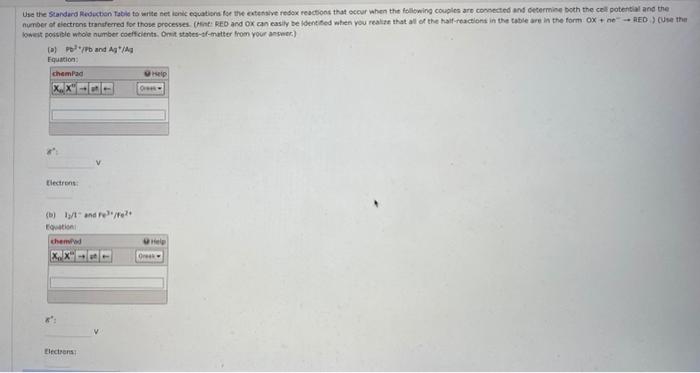 Solved Use the Standard Reduction Table to write nettonic | Chegg.com