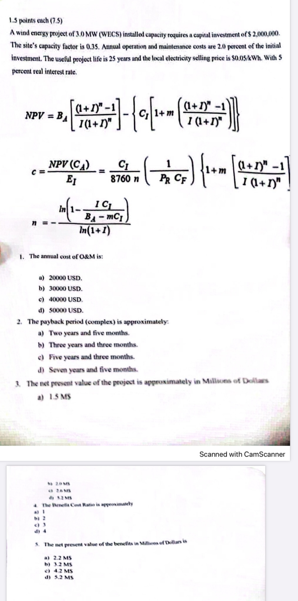 Solved Solve all parts from 1-5 ﻿and your final answers | Chegg.com