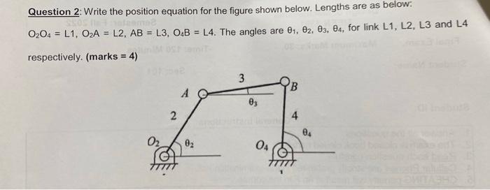 Solved Question 2: Write the position equation for the | Chegg.com