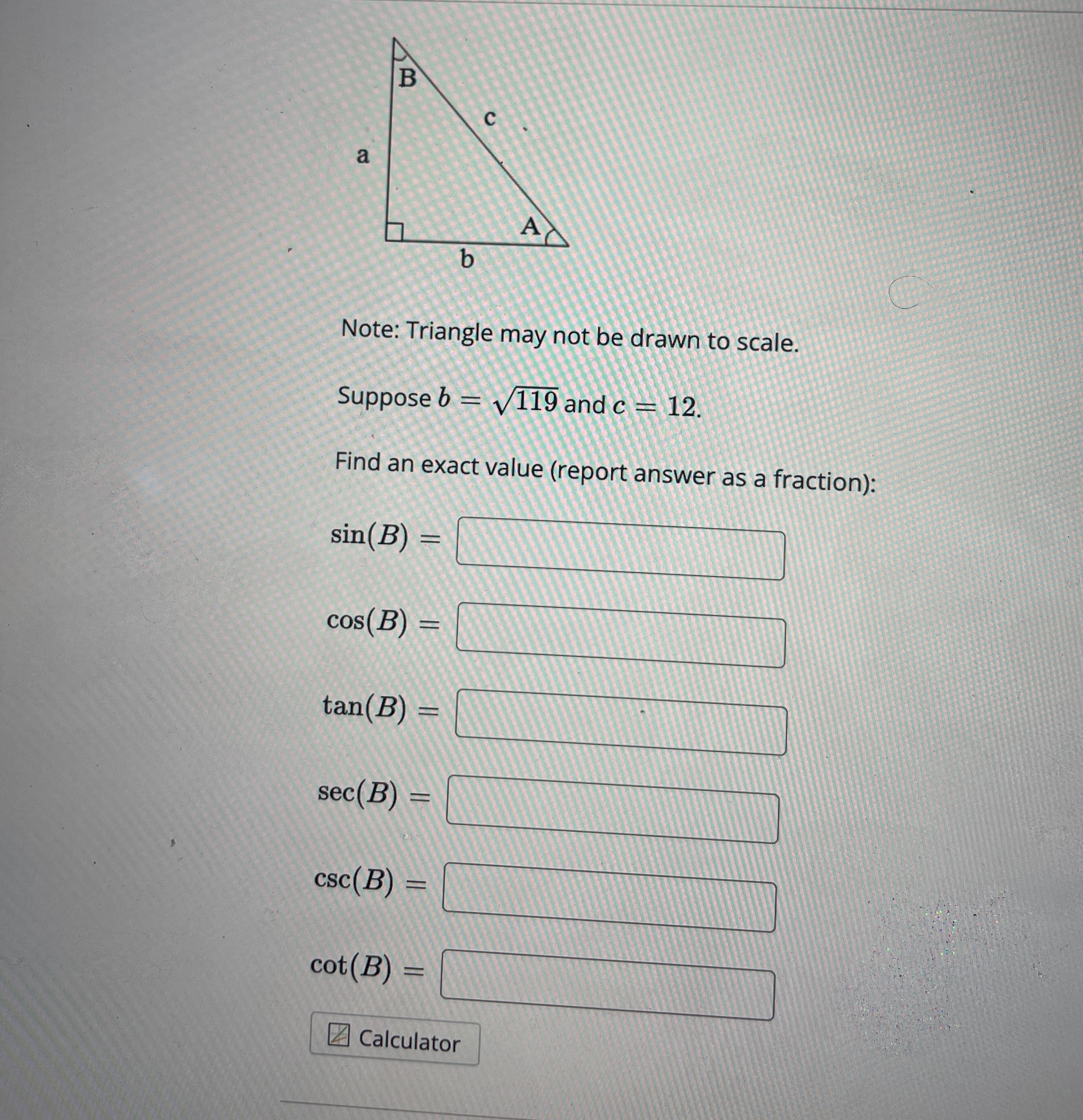 Solved Note: Triangle may not be drawn to scale.Suppose | Chegg.com