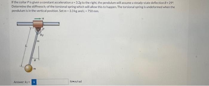 Solved If the collar P is given a constant acceleration | Chegg.com