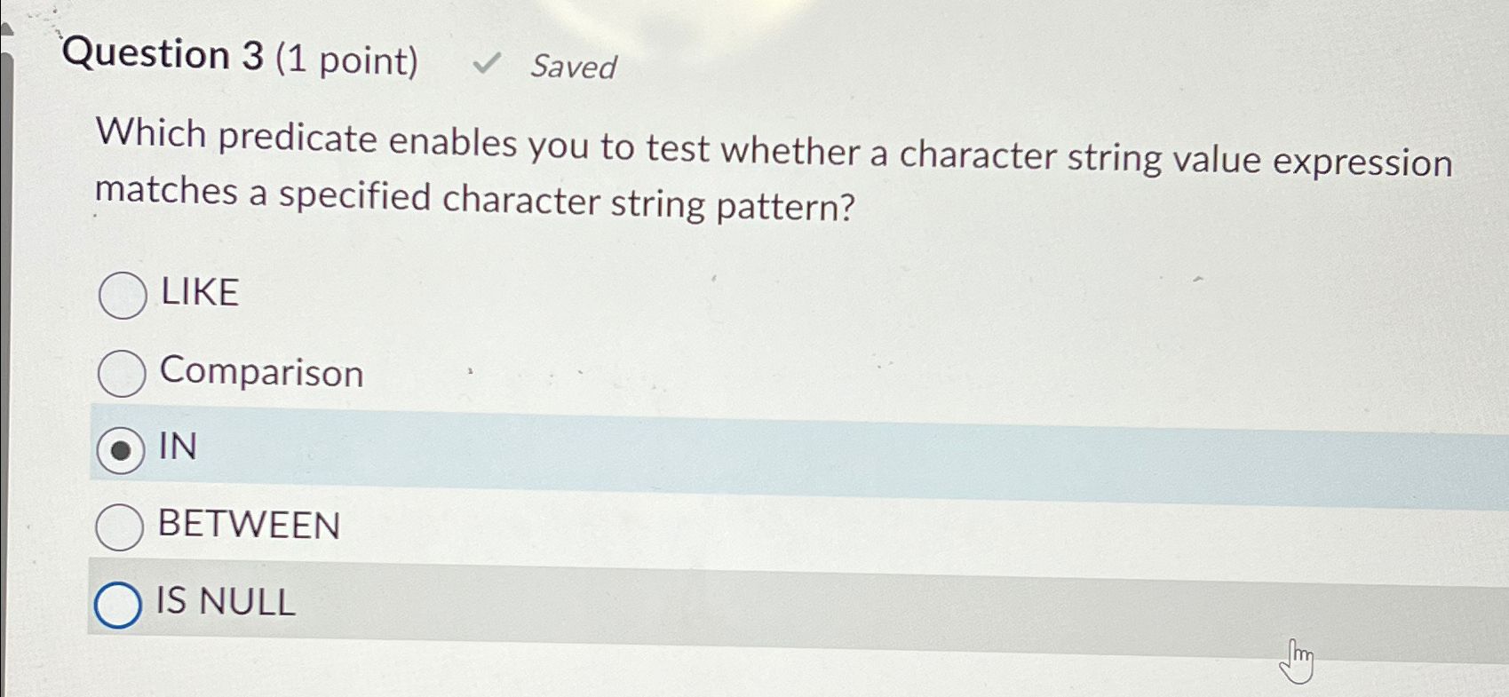 Solved Question 3 (1 point) SavedWhich predicate enables | Chegg.com Solved Question 3 (1 point) SavedWhich predicate enables | Chegg.com