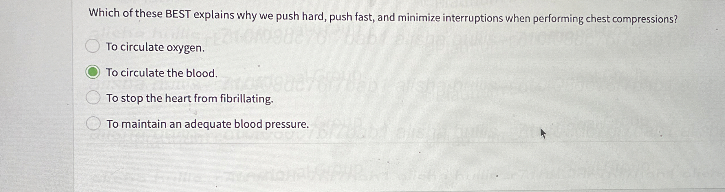Solved Which of these BEST explains why we push hard, push | Chegg.com