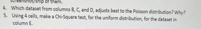 4. Which dataset from columns B,C, and D, adjusts | Chegg.com