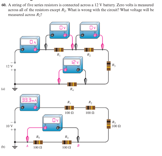A string of five series resistors is connected across | Chegg.com