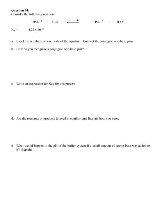 Solved Question H4: Consider the following reaction. | Chegg.com