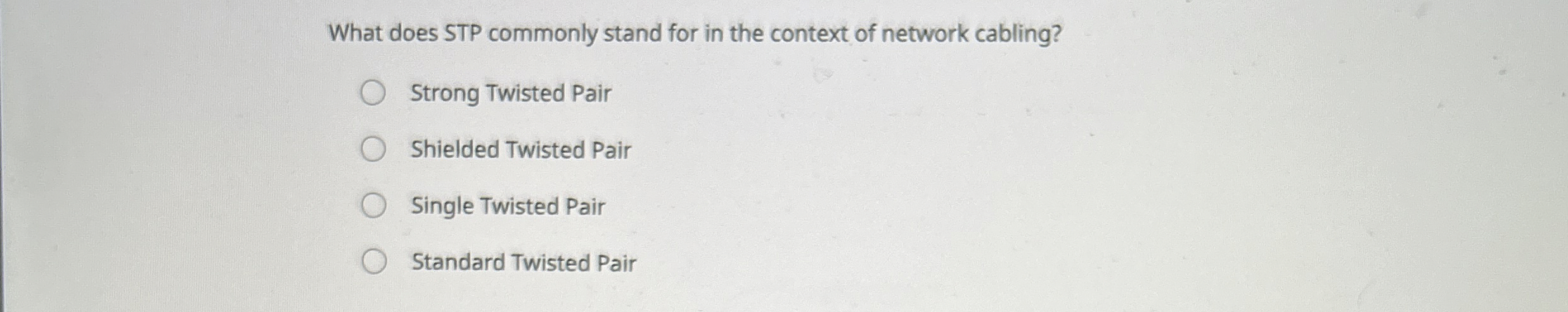 Solved What does STP commonly stand for in the context of | Chegg.com