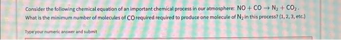 Solved Consider the following chemical equation of an | Chegg.com
