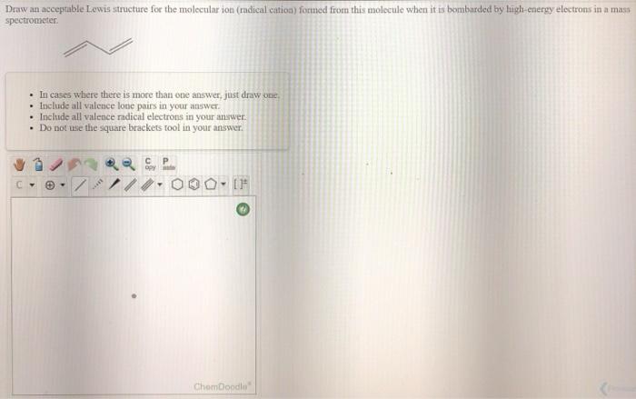 Solved Draw an acceptable Lewis structure for the molecular | Chegg.com