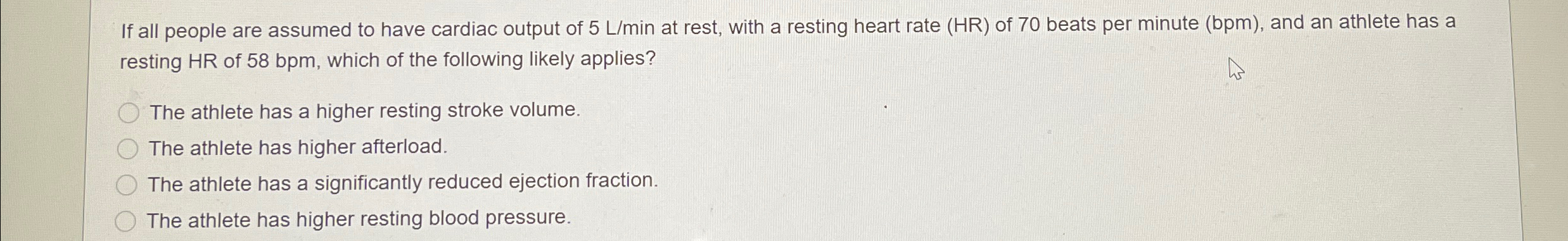 Solved If all people are assumed to have cardiac output of | Chegg.com