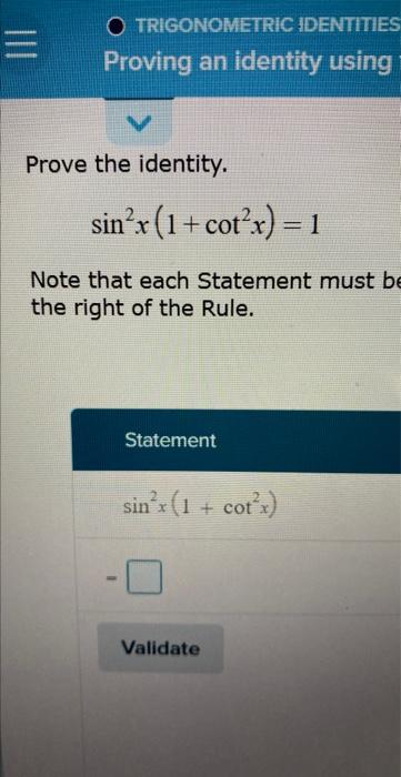 Solved please help!!Prove the identity. Note that each | Chegg.com