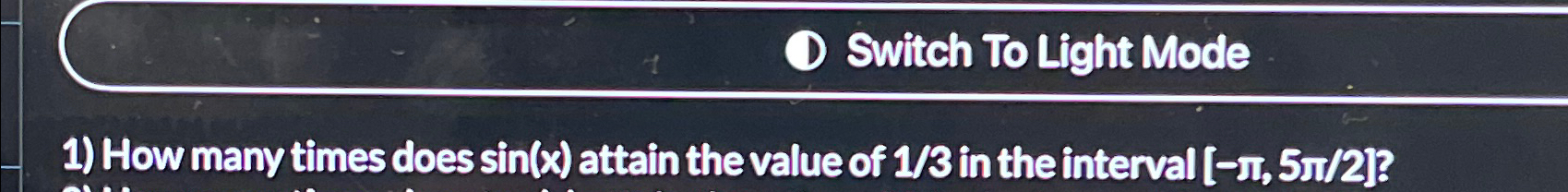 Solved How Many Times Does Sin X ﻿attain The Value Of 13