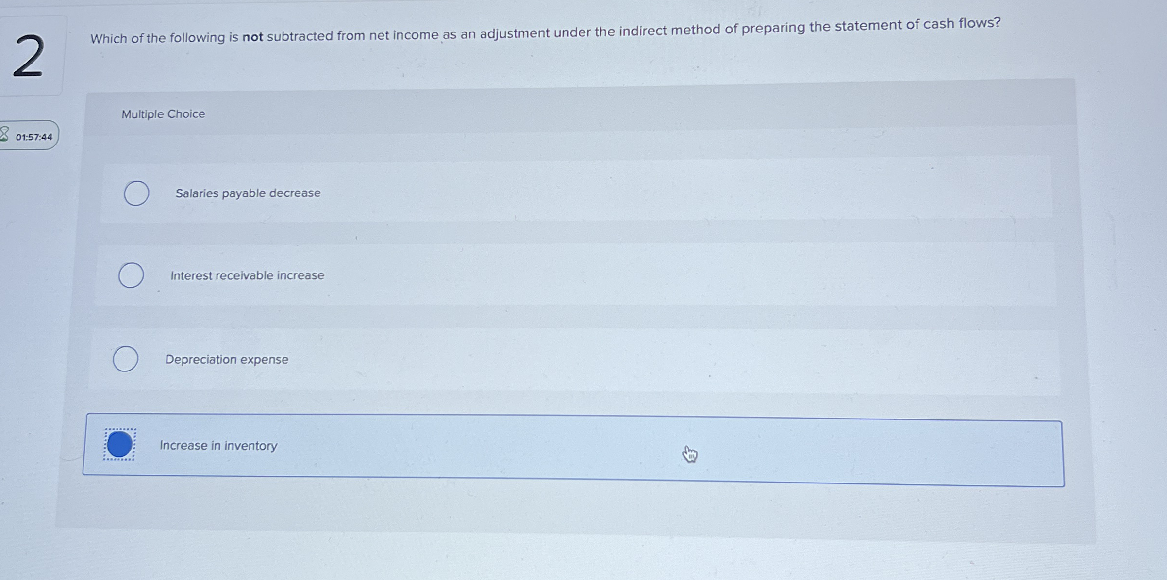 Solved Which of the following is not subtracted from net | Chegg.com