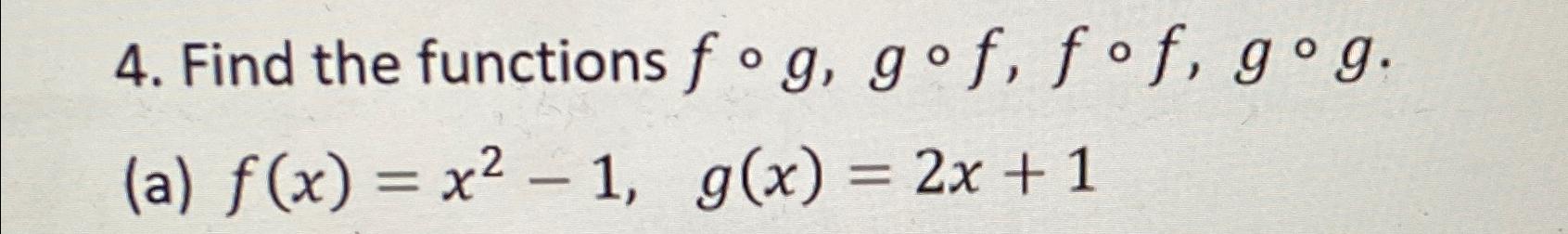 Solved Find the functions | Chegg.com