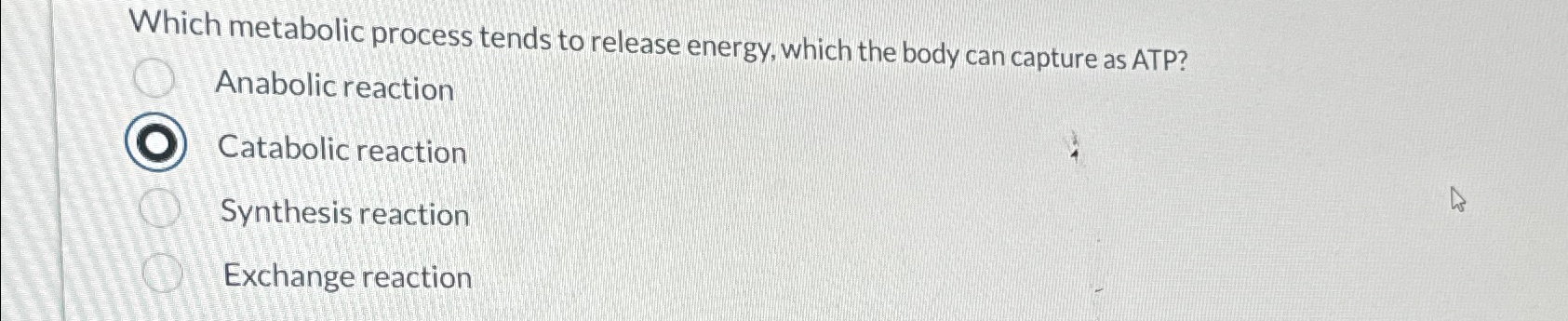 Solved Which metabolic process tends to release energy, | Chegg.com