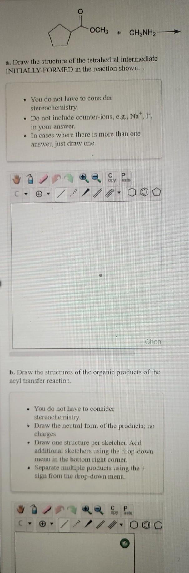 Solved NaOH, H2O CH3C-NH2 a. Draw the structure of the | Chegg.com