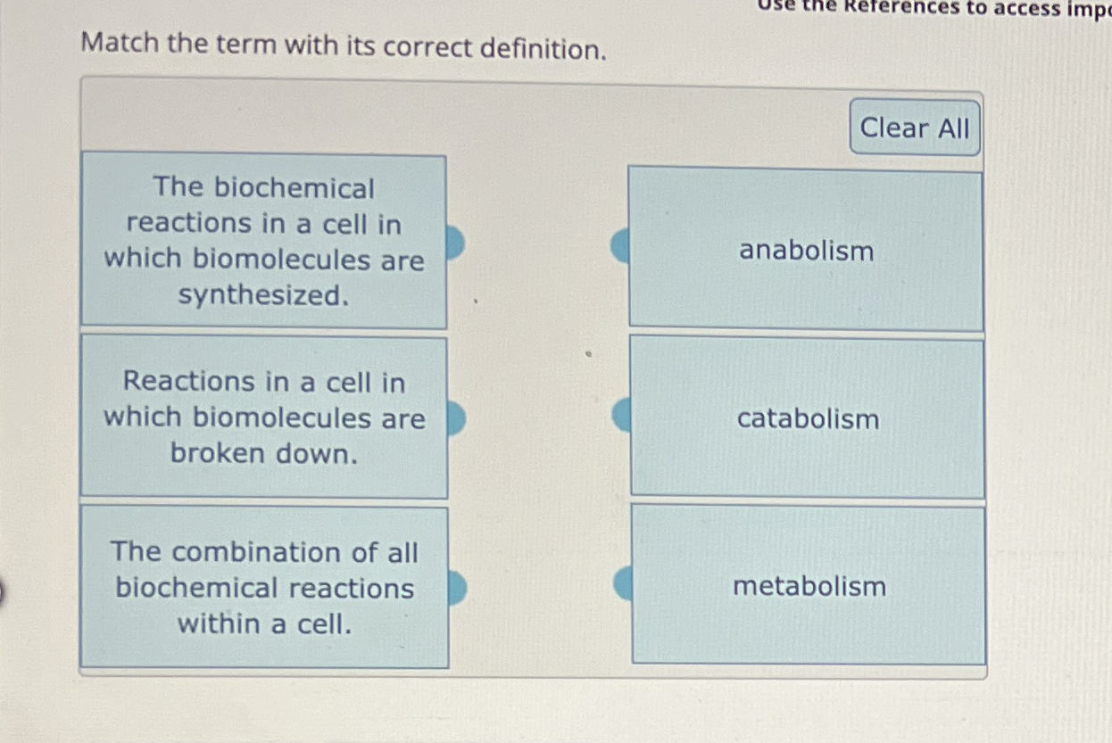 Solved Match the term with its correct definition.The | Chegg.com