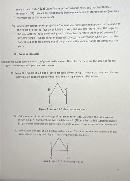 Solved [22] Is there a meso form? [23] Draw Fischer | Chegg.com