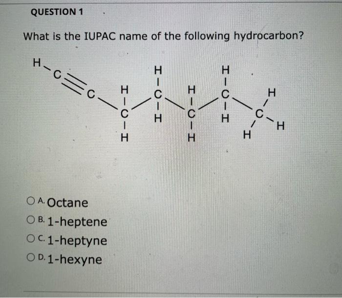 Solved What is the IUPAC name of the following hydrocarbon? | Chegg.com