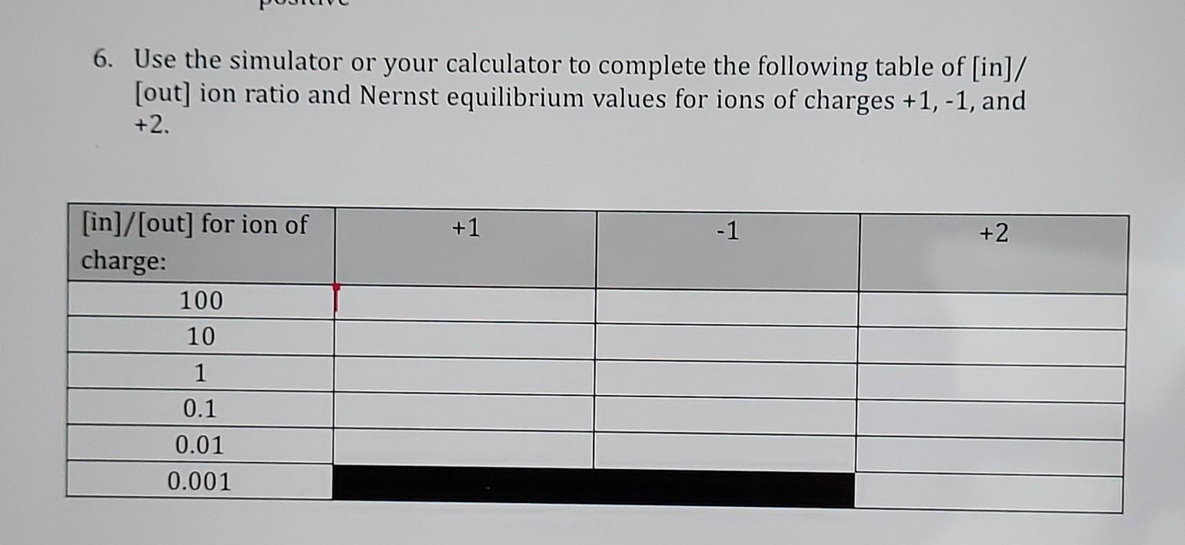 Solved 6. Use the simulator or your calculator to complete | Chegg.com