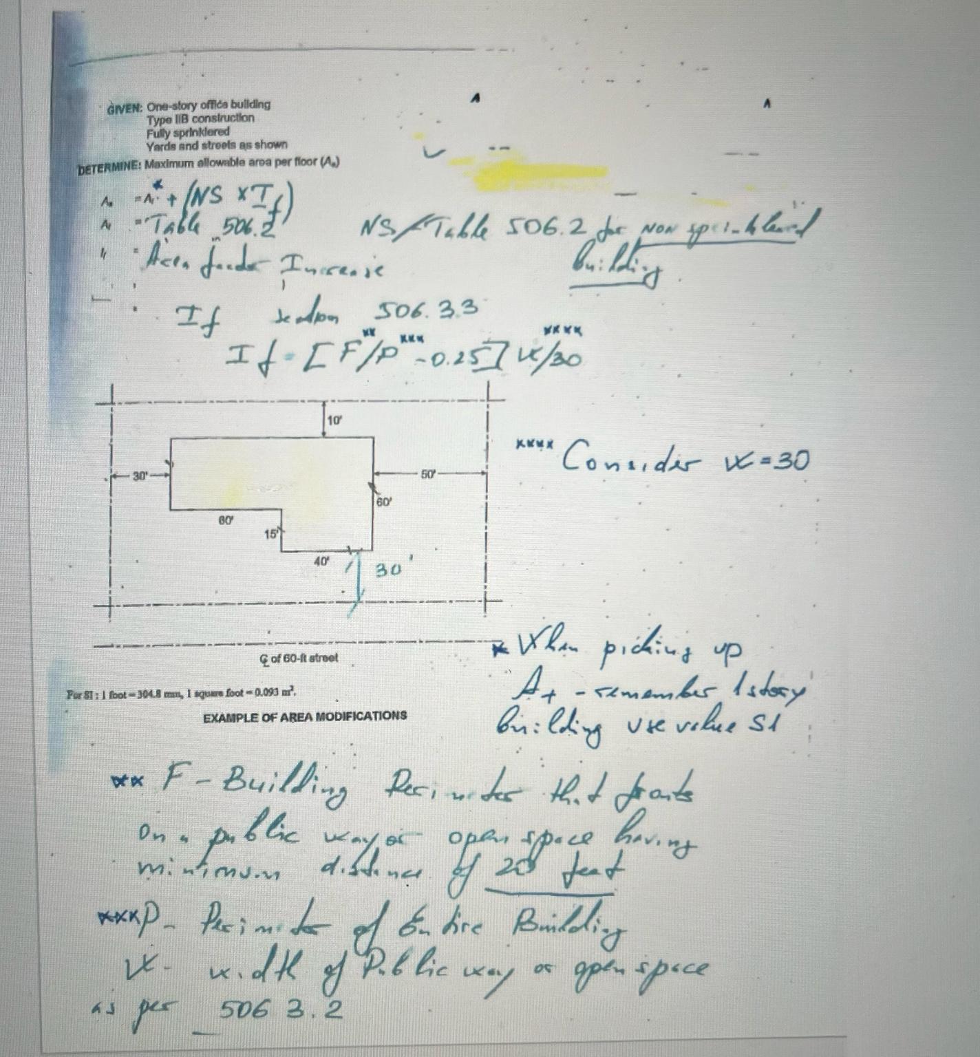 Solved Determine maximum allowable area per foot given the | Chegg.com