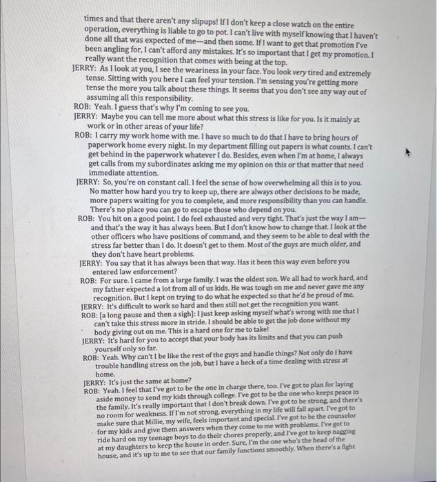 Solved Read the transcript between the therapist and client | Chegg.com