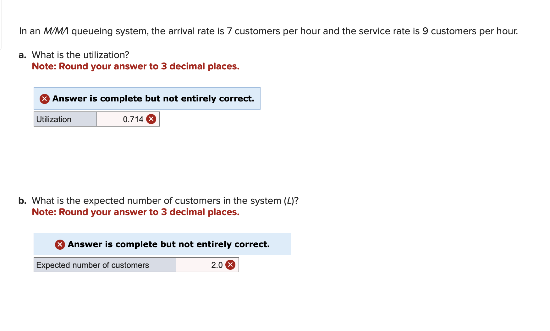 Solved In an MM?? ﻿queueing system, the arrival rate is 7 | Chegg.com