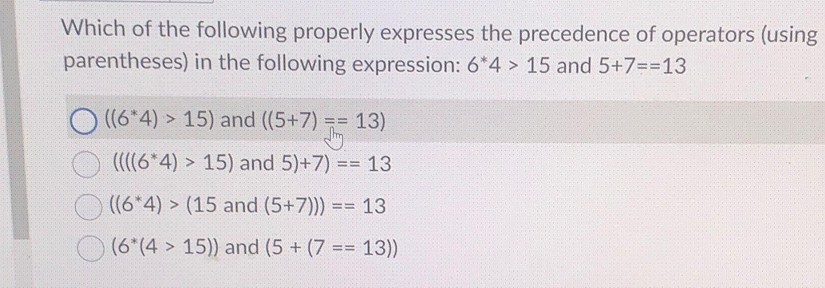 Solved Which of the following properly expresses the | Chegg.com