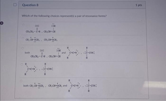 Solved 1 Question 8 Which of the following choices | Chegg.com