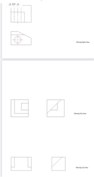 Solved 2. Use AutoCAD to draw the multiviews given in | Chegg.com