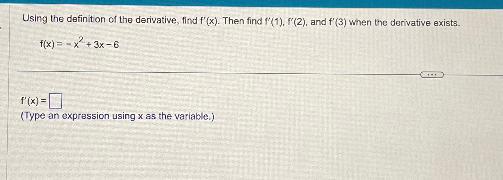 Solved Using The Definition Of The Derivative Find F X
