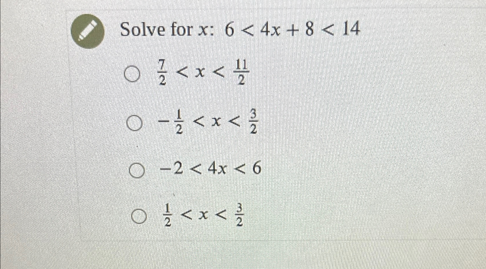 Solved Solve for x:6