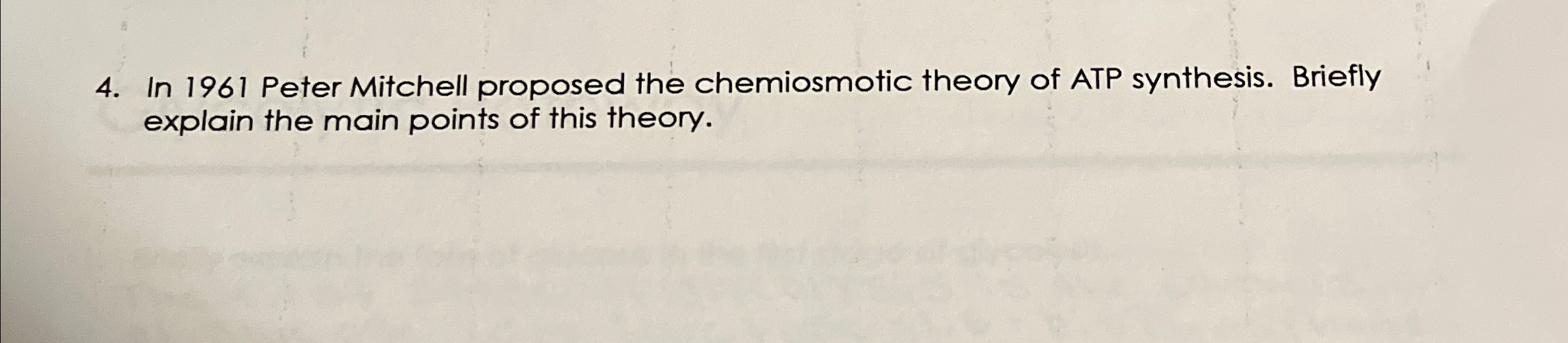 Solved In 1961 ﻿Peter Mitchell proposed the chemiosmotic | Chegg.com